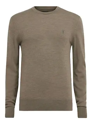 ALLSAINTS Mode Merino Marl-Pattern Wool Crew Jumper Taylor Green