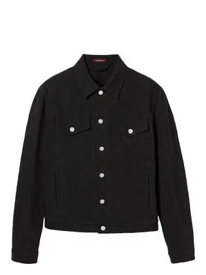 Gucci Gg Denim Jacquard Jacket - Black