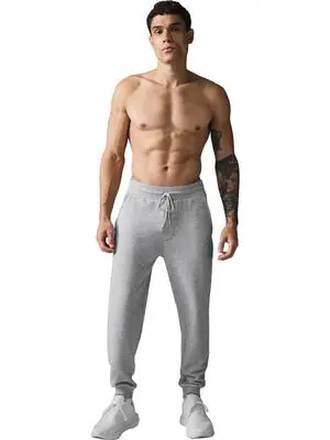 Alo Yoga Micro Waffle Knit Jogger Pants - Athletic Heather Grey