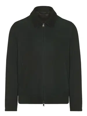 Brioni Suede Blouson Jacket - Black