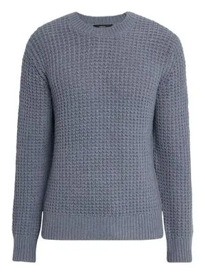 Vince Macro Waffle Cashmere Sweater - Evening Mist