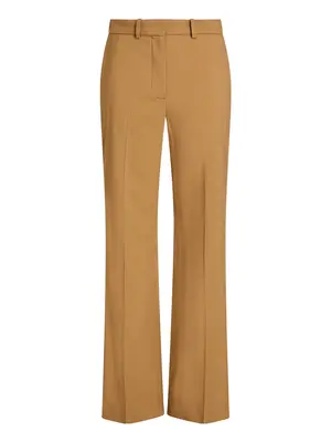 JOSEPH Morissey Stretch-wool Twill Straight-leg Pants - Camel