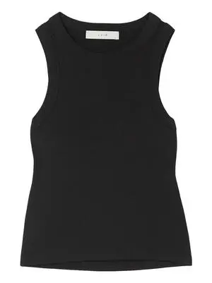 LVIR Cutout Ribbed Stretch-Cotton Tank
