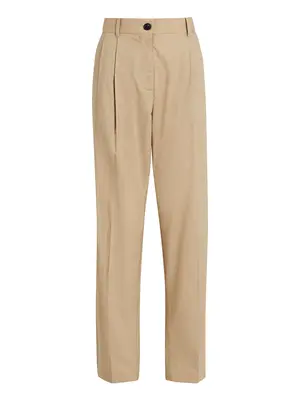 Co Ttontwill Straight-leg Cotton-twill Pants - Sand
