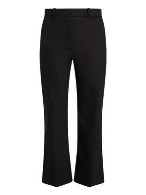 JOSEPH Talia Cotton-blend Kick-flare Pants - Black