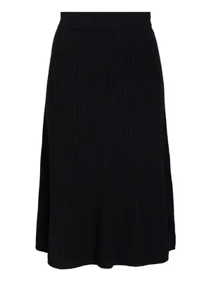 JOSEPH Ribbed Linen-blend Skirt - Black