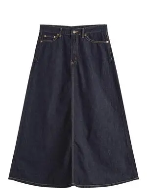 BEAMS Beams Boy 5 Pocket Denim Midi Skirt