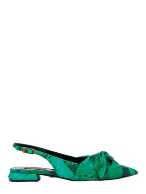 Roberto Cavalli Le Pettegole Slingback Pumps - Green