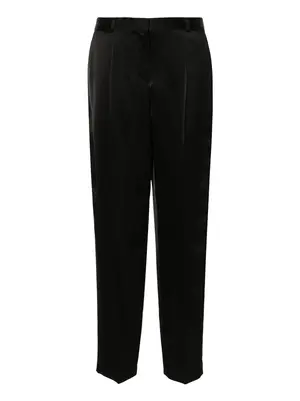 TOTEME Low-rise Satin Trousers - Black