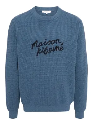 Maison Kitsuné Handwriting Jumper - Blue
