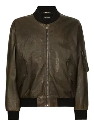 Dolce & Gabbana Leather Jacket - Green
