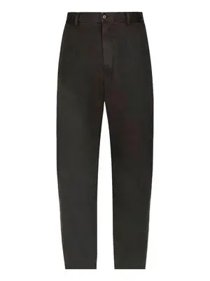 Dolce & Gabbana Logo-tag Tapered Trousers - Grey