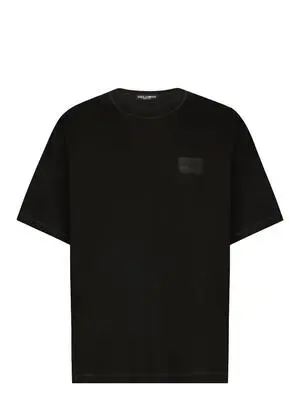 Dolce & Gabbana Branded-tag Cotton T-shirt - Black