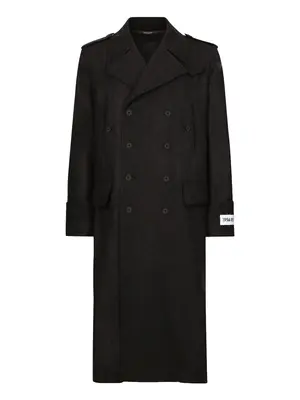 Dolce & Gabbana Double Breasted Buttoned Coat - Black