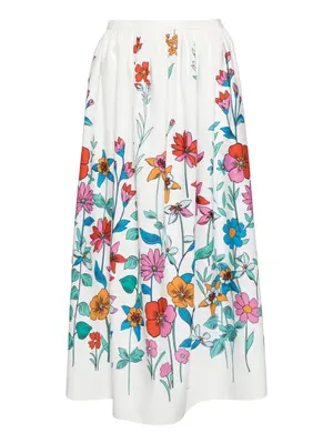 BAMBAH Bambah Hibiscus Midi Skirt