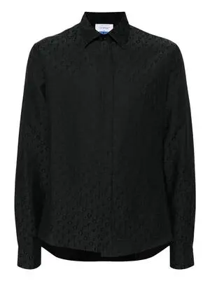 Off-White Silk-cotton Shirt - Black