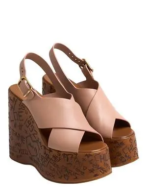 Chloé Maxime Platform Sandals - Blush Pink