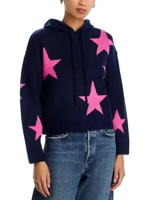 Aqua Star Hoodie Sweater Exclusive - Navy/pink