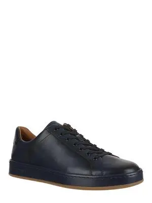 Allen Edmonds Barnes Leather Low Top Sneakers - Navy