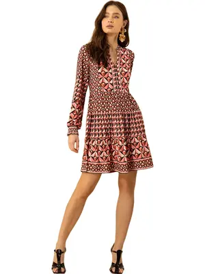 Hale Bob Hale Bob Addilyn Jersey Mini Dress Red / Orange