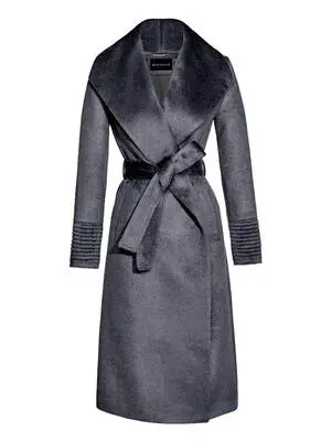 SENTALER Suri Alpaca-wool Belted Coat