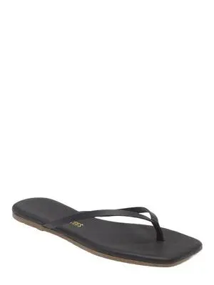 Tkees Lily Square Toe Flip Flop - Black