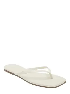 Tkees Lily Square Toe Flip Flop - Cream