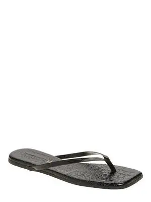 Tkees TKEES Lily Square Toe Flip Flop Sable Croc