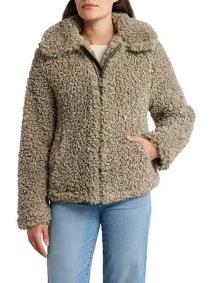 Sam Edelman Sam Edelman Faux Fur Jacket Sage