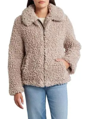 Sam Edelman Sam Edelman Faux Fur Jacket Taupe