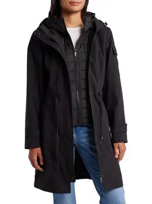 Sam Edelman Hooded Longline Parka - Black
