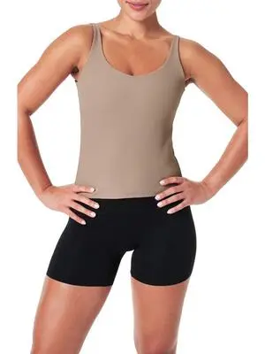 Spanx SPANX® Contour Rib 2-in-1 Tank Top Driftwood
