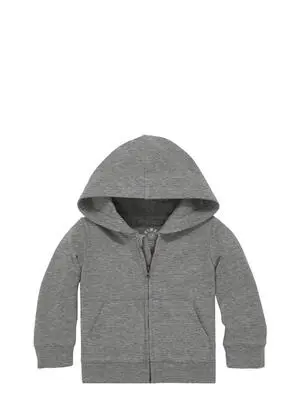 PRIMARY Baby Zip Hoodie - Heather Storm Gray