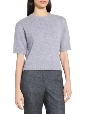 Theory Short Sleeve Cashmere Sweater - Husky