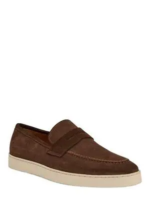 Bruno Magli Prato Penny Loafer - Brown Suede