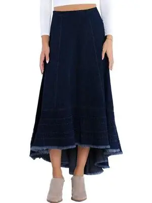 WASH LAB DENIM Heavenly Maxi Skirt - Heavenly Blue