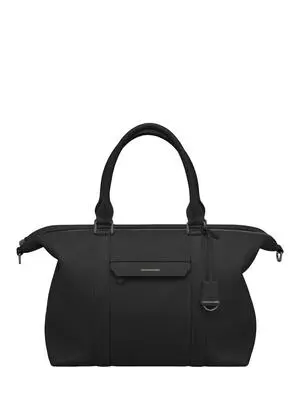 MAISON DE SABRE Large Leather Weekender Bag - Black Caviar
