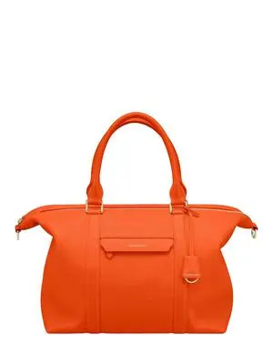 MAISON DE SABRE Large Leather Weekender Bag - Manhattan Orange