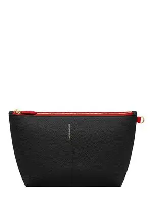 MAISON DE SABRE Small Leather Flaire Pouch - Rouge Noir