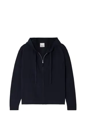 ALLUDE Wool And Cashmere-blend Hoodie - Blue
