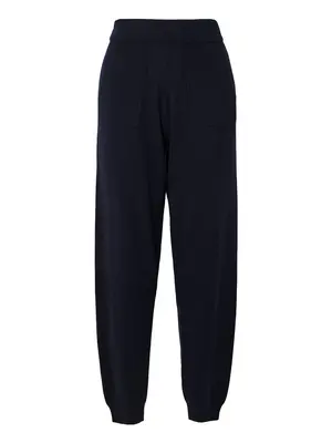 ALLUDE Wool And Cashmere-blend Tapered Track Pants - Blue