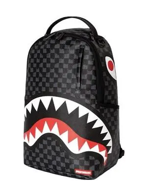 SPRAYGROUND Drip Check Shark Backpack - Black/grey Checker