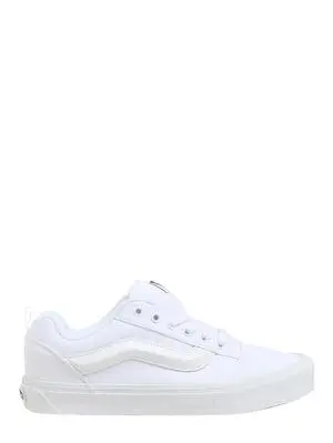 VANS Knu Skool Canvas Lace Up Sneakers - True White