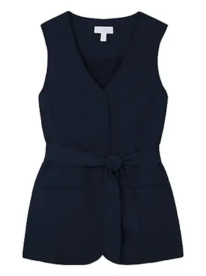 THE WHITE COMPANY Linen-blend Waistcoat - Vintindigo