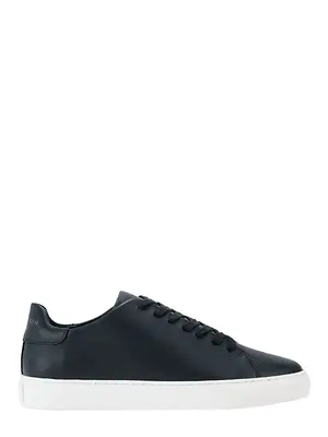 Kurt Geiger Logo-embossed Leather Low-top Trainers - Blue/dark