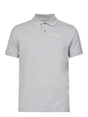 Barbour Brand-embroidered Ribbed-trim Regular-fit Cotton-piqué Polo Shirt Xxl Grey