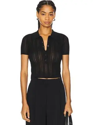 LOVERS AND FRIENDS Belle Polo Top - Black