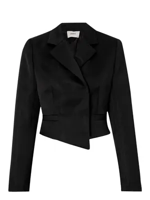 Coperni Double-breasted Cropped Blazer - Black