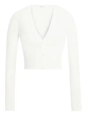 ALEXANDER WANG Alexanderwang.t Cropped Stretch-Knit Cardigan
