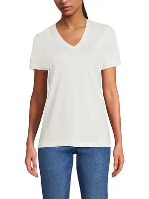 LANDS' END Supima Cotton V-Neck T-Shirt